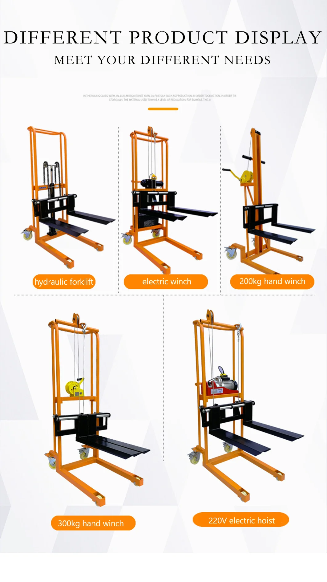 Hand Operated Lifter Manual Winch Stacker Manual Mini Forklift - 200kg ...