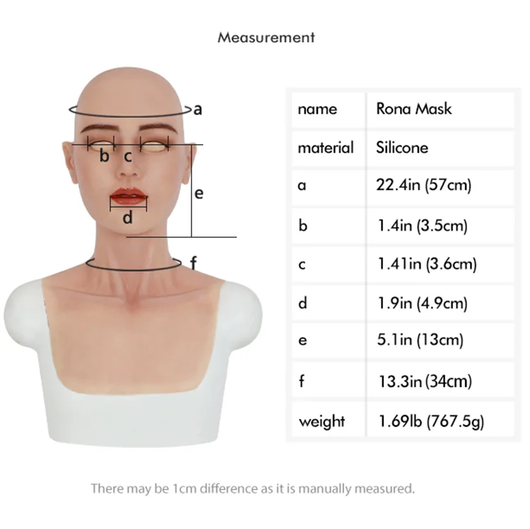 Lifelike Silicone Female Mask for Cosplay & Disguise, OEM Available