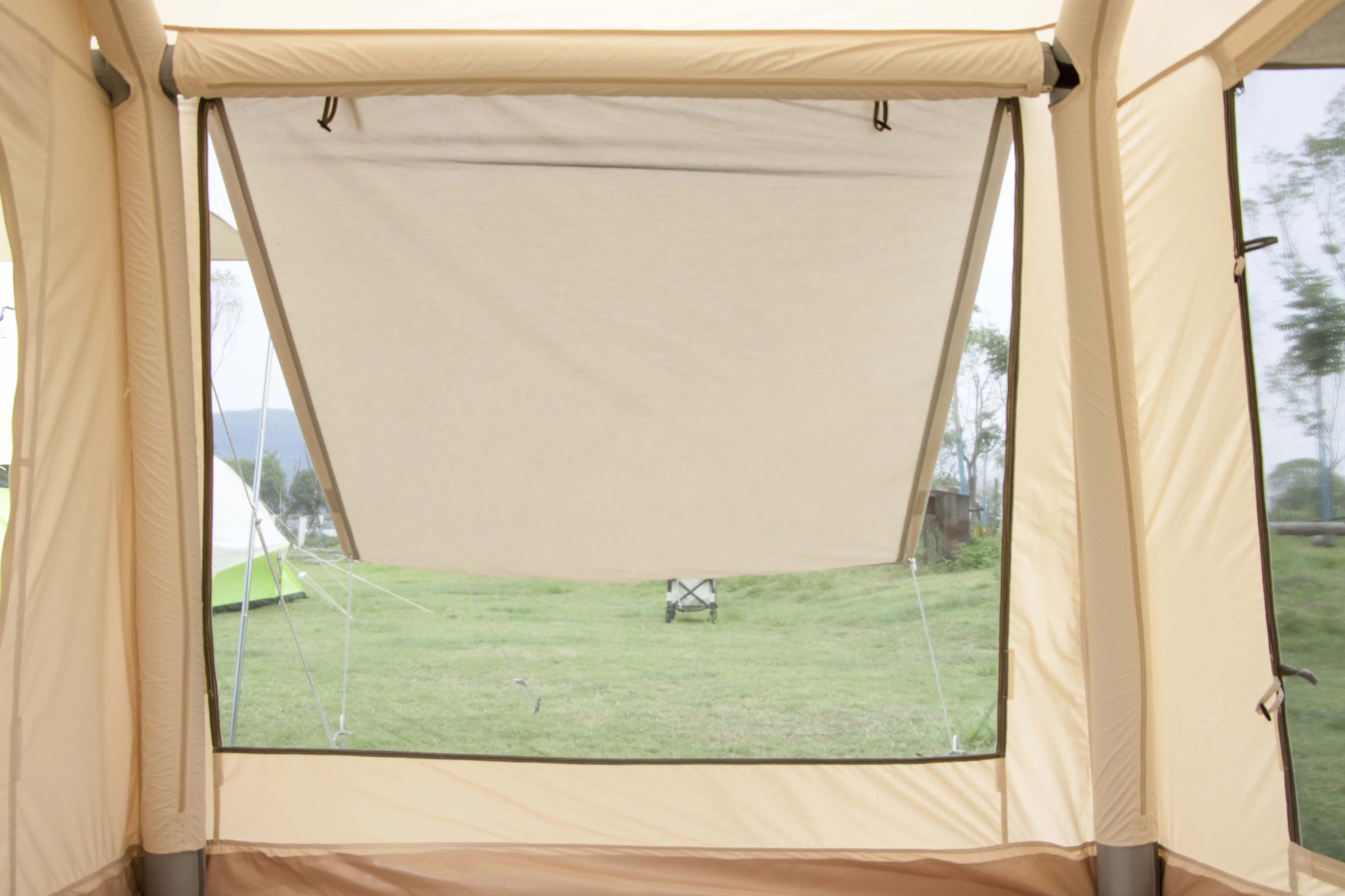 Family Air Inflated Cottage Air Tent Inflatable-cabin-tent Double Doors ...