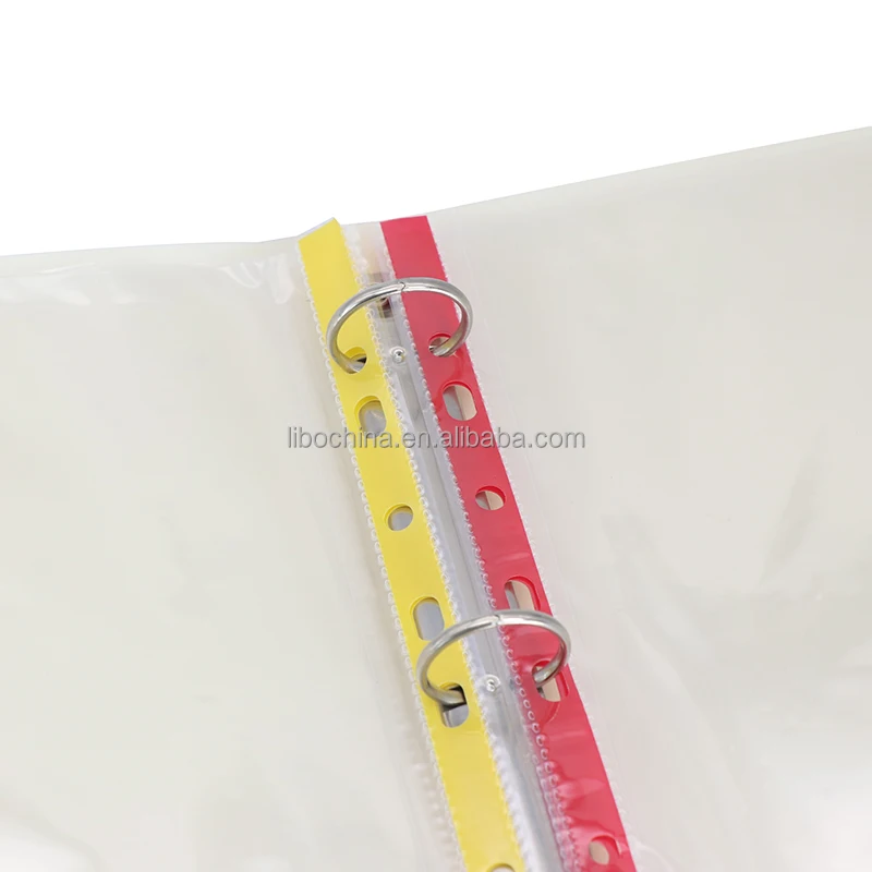 0.05mm A4 Size Waterproof Plastic Punch Pockets Clear Sheet Protector ...