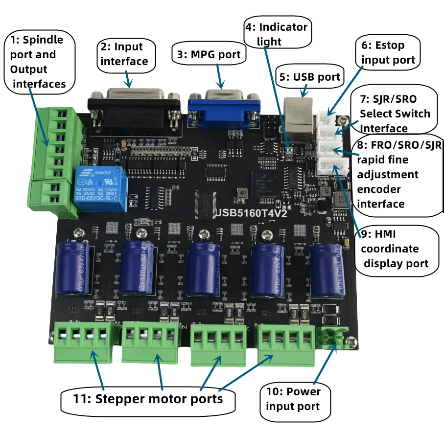 4 Axis Control Board Mach3 Usb5160t4 Usb Motion Controller And Stepper