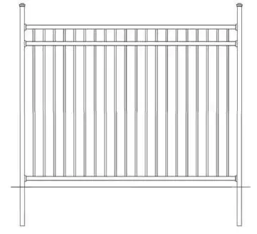 2x1.5m Metal Powder Coated Iron Steel Garden Fence High Quality Garden ...