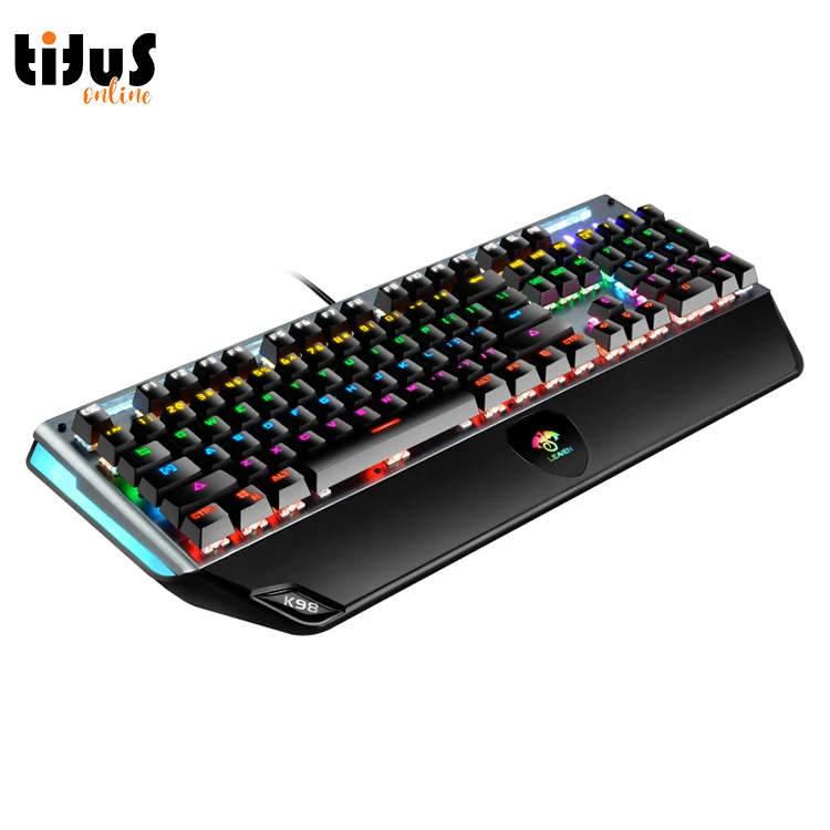 K98 Cyan Switch Mechanical Gaming Keyboard Rgb Backlit Keyboard Rest ...