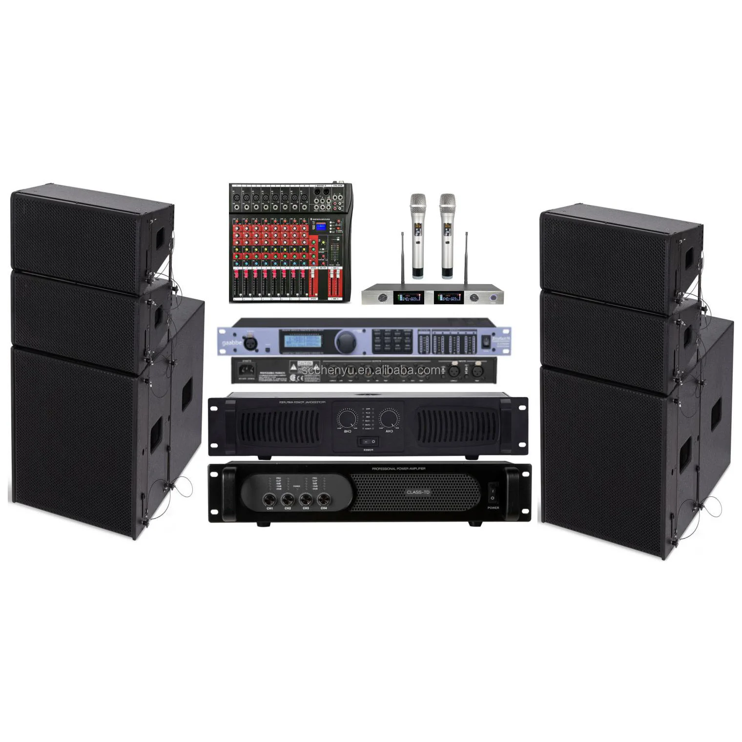 Professional Dual 8 Inch Line Array Speakers Wedding Party Church ...