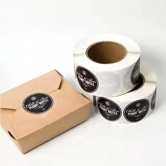 Custom Bakery Brand Logo Circle Packaging Sticker Printing