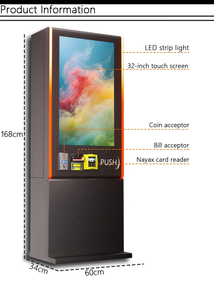 Wall Mounted Tabletop Mini Vending Machine Card Reader ID Scanner Age ...