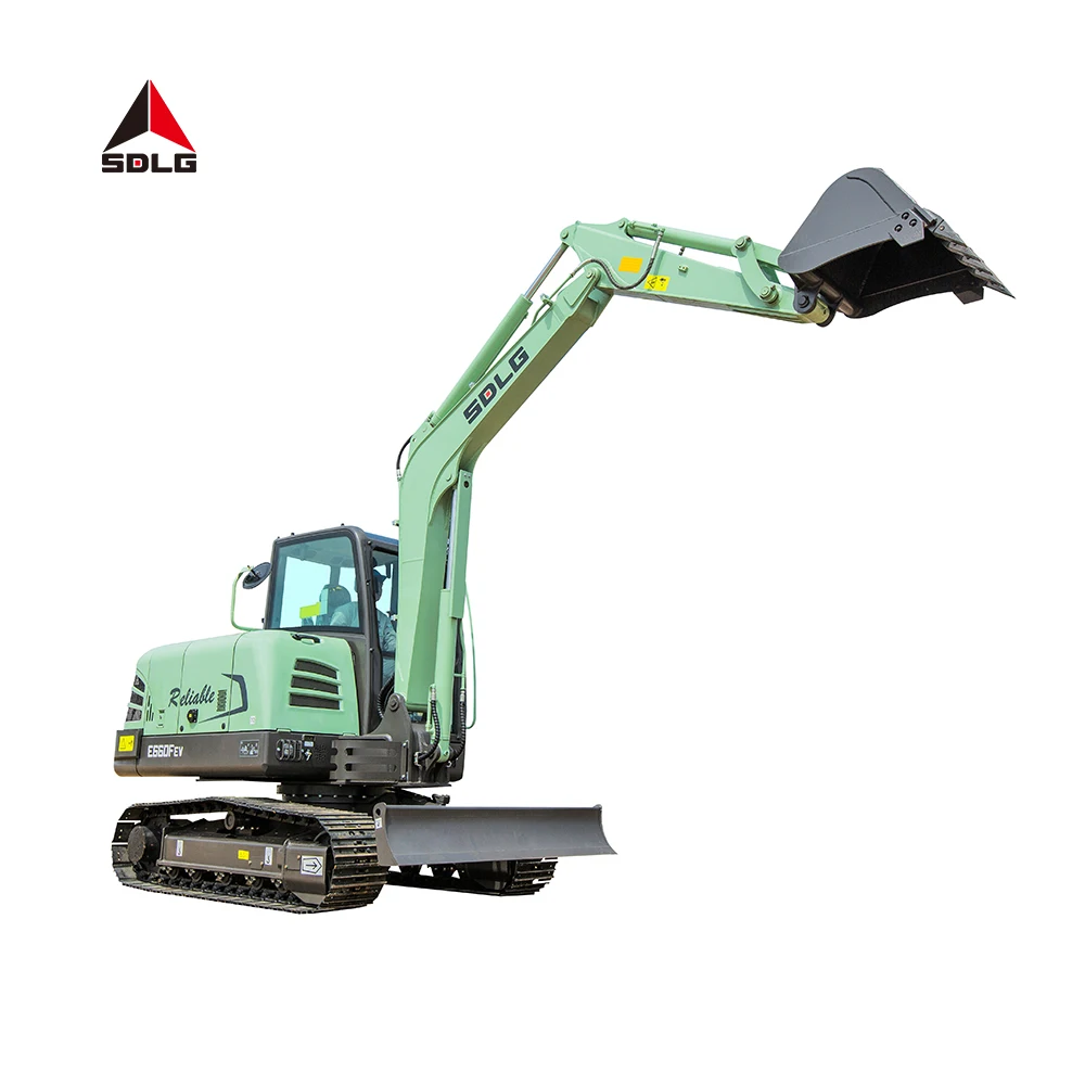 SDLG E660HEV China new battery operated mini bagger excavator 6 ton ...