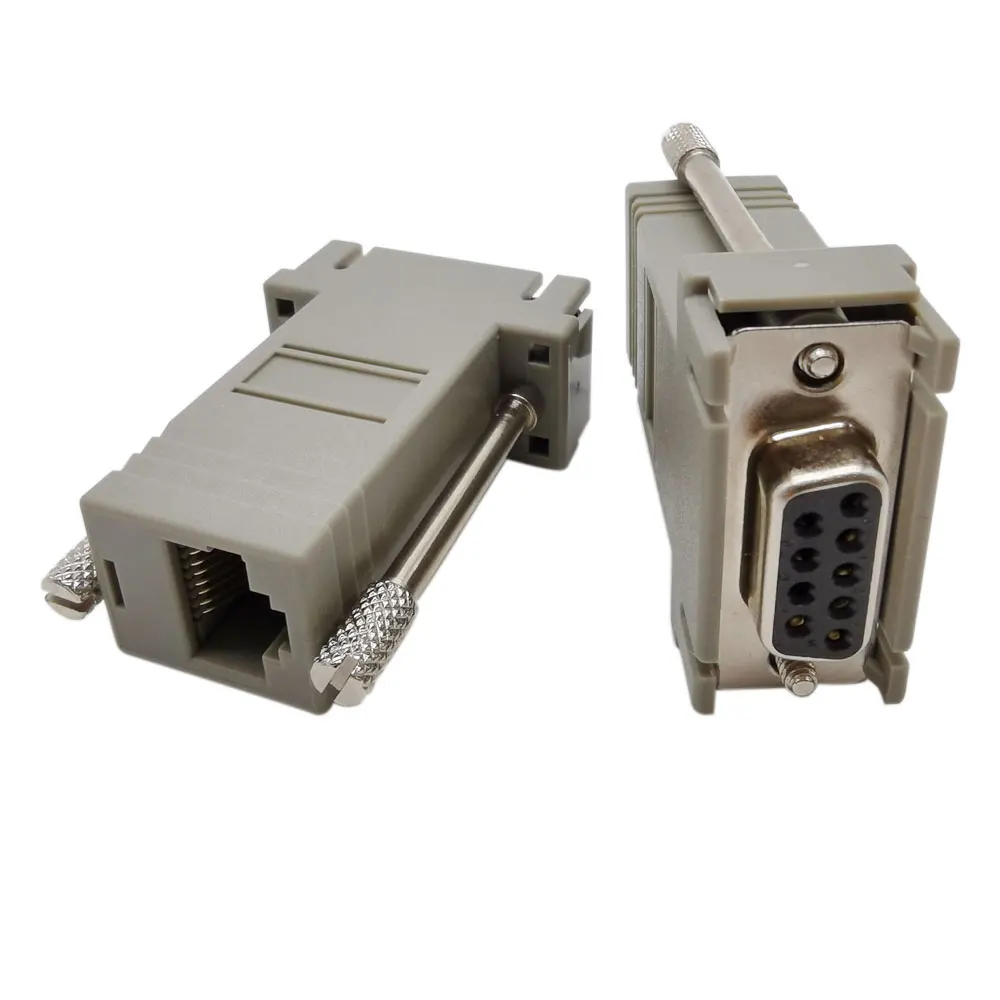 DB9 Female to RJ45 Modular Adapter, DB9 to RJ45 Female Jack Ethernet ...