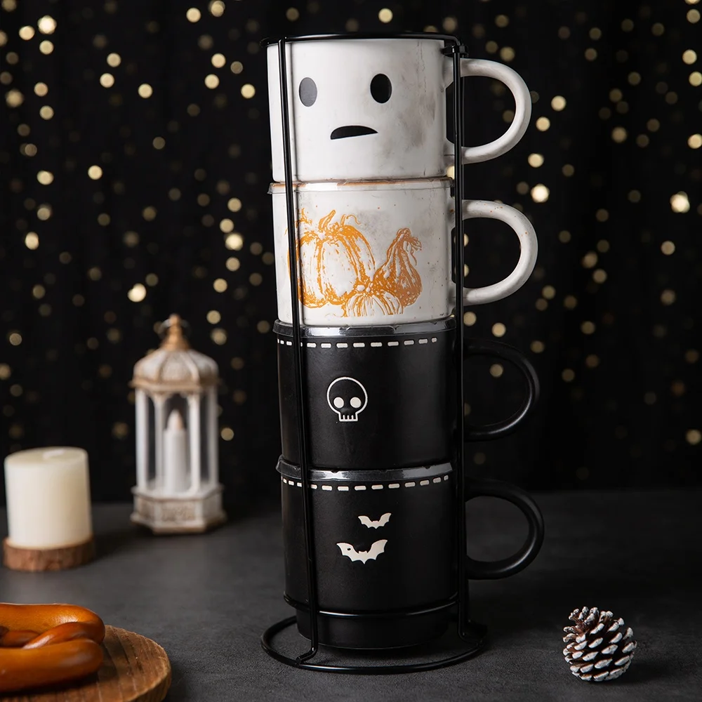 Custom Shape Stackable Mug Promotional Drinkware Gift Idea Orange ...