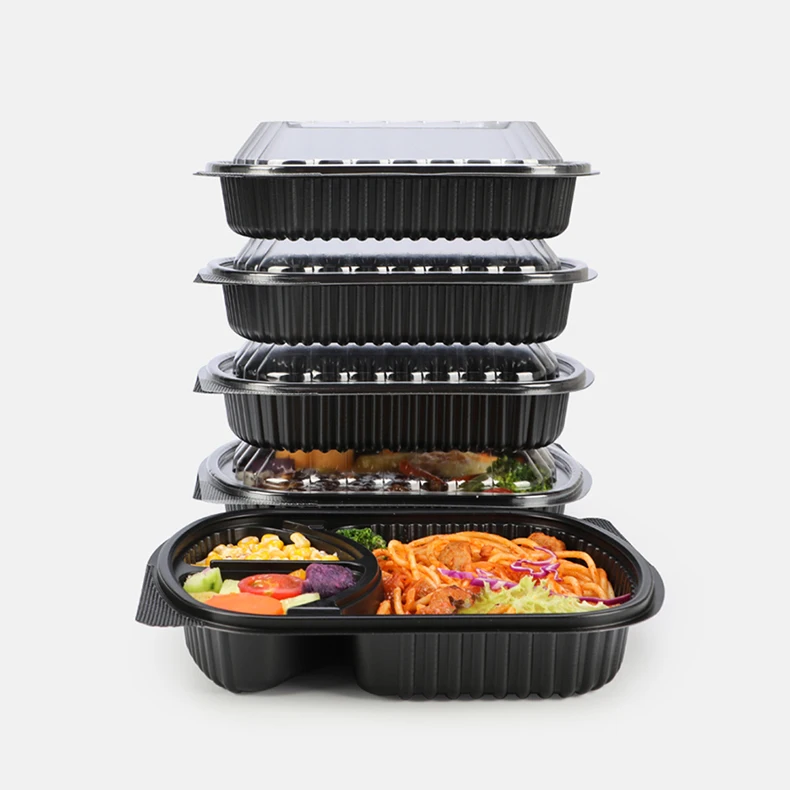 Plastic To Go Containers Food Disposable Households 3 Compartment Food ...
