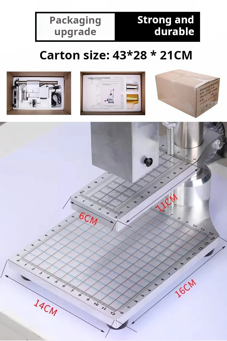 Manual Digital Hot Stamping Machine With T Slot Custom Logo Brass Mold ...