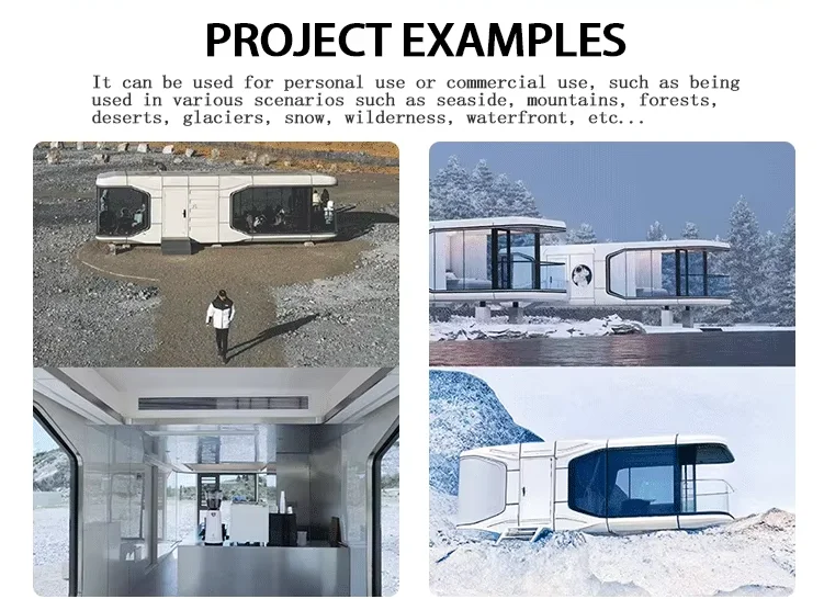 Luxury Mobile Villa Prefab Sleeping Pod Steel Space Capsule House ...