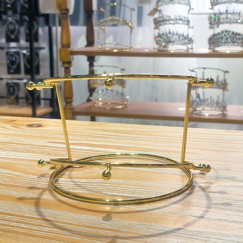 Fashion Metal Crown Headband Display Rack Bridal Crown Tiara Display ...