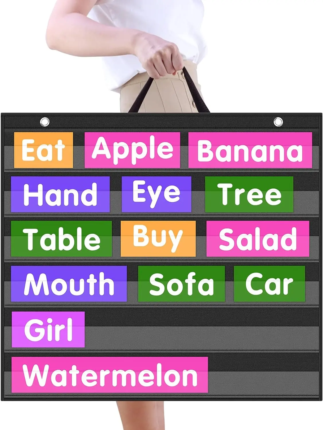 Large Standard Pocket Chart for Classroom,Teacher Supplies for Sentence ...