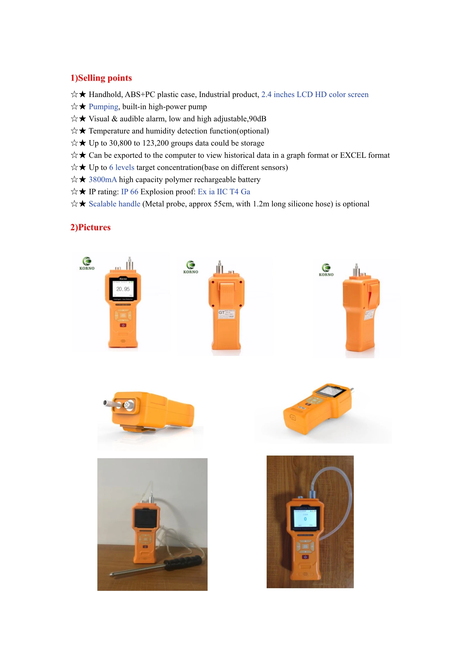 Ammonia Gas Detector GT-903-NH3-Y - Portable & Accurate