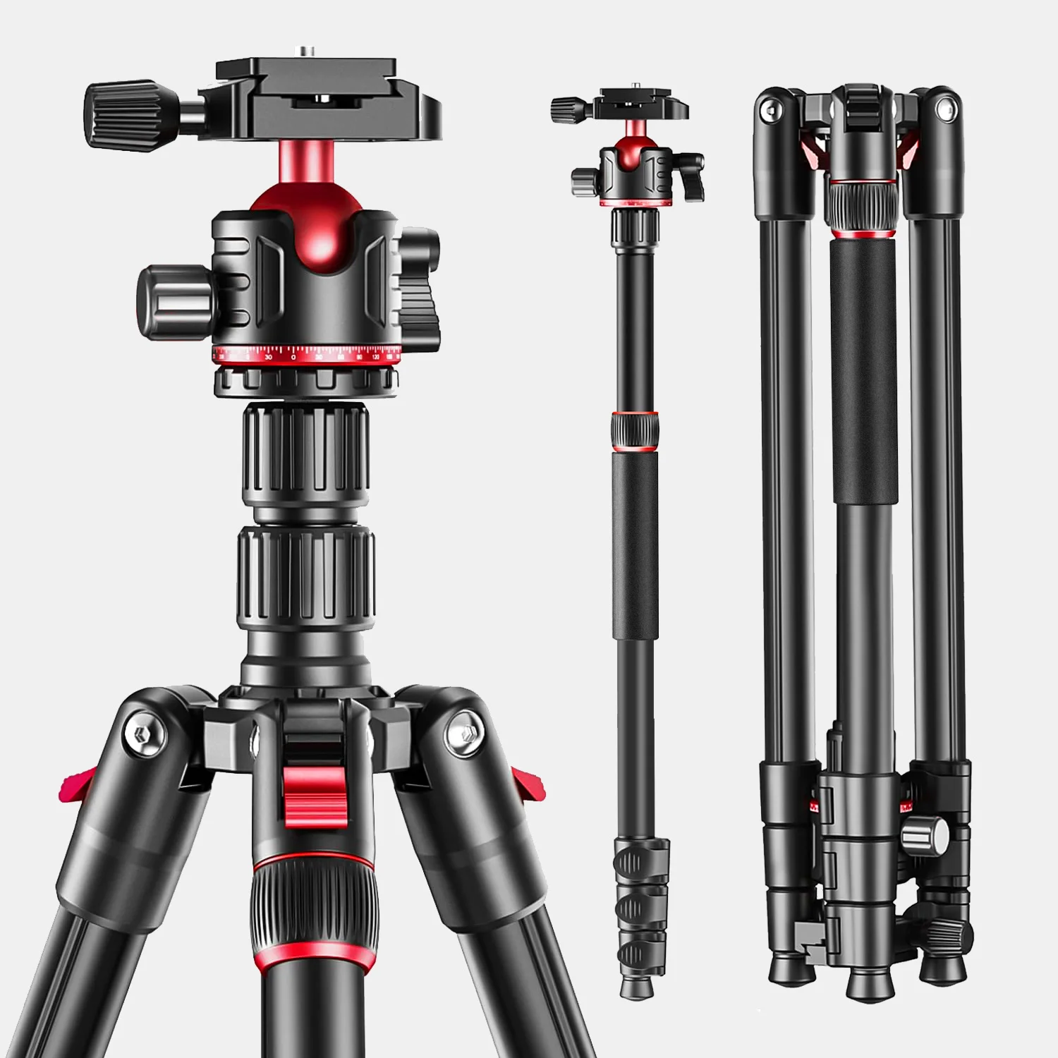 Zome I Q173 Aluminum Tripods Monopod Professional Support Stand Dslr ...