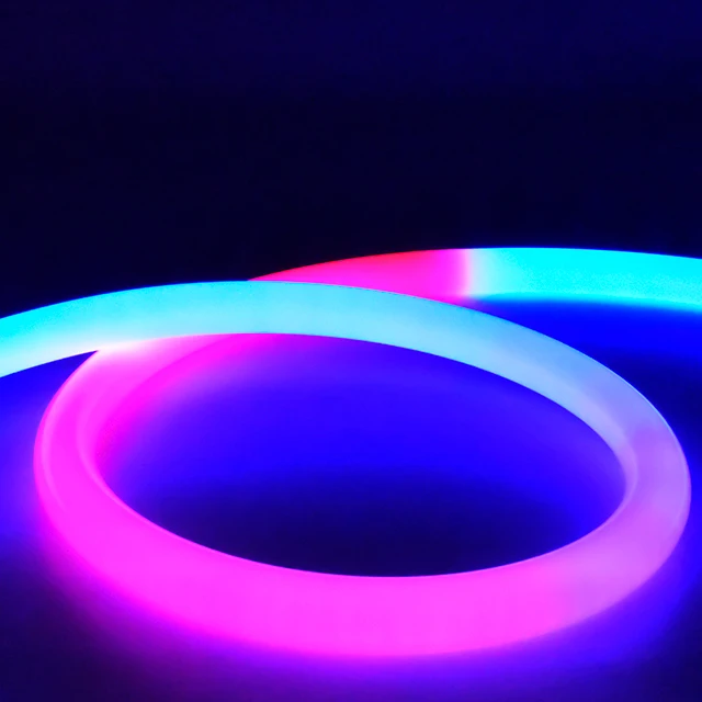 Silicon Tube 360 degree LED Neon Strip Round shape diameter D20mm D22mm ...