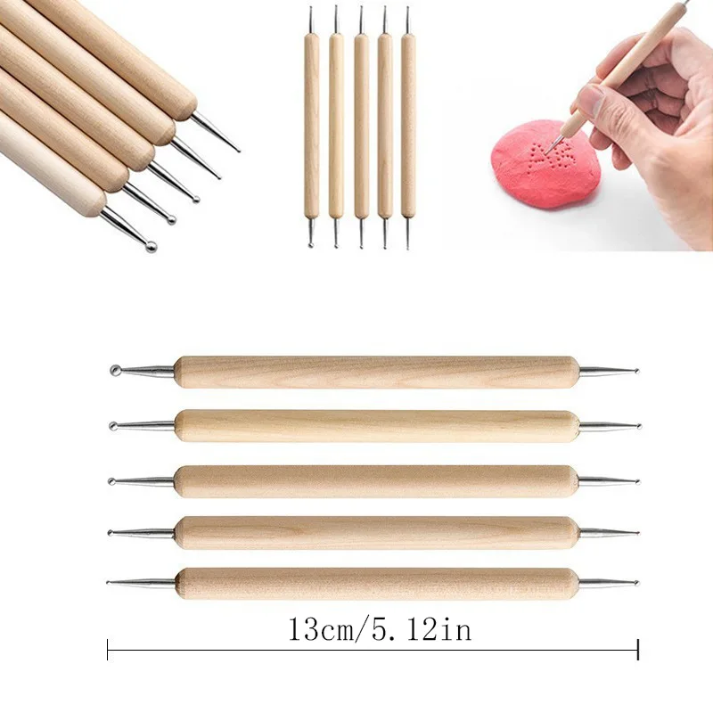 38-piece Double-sided Pottery Clay Sculpting Tool Set With Wooden ...