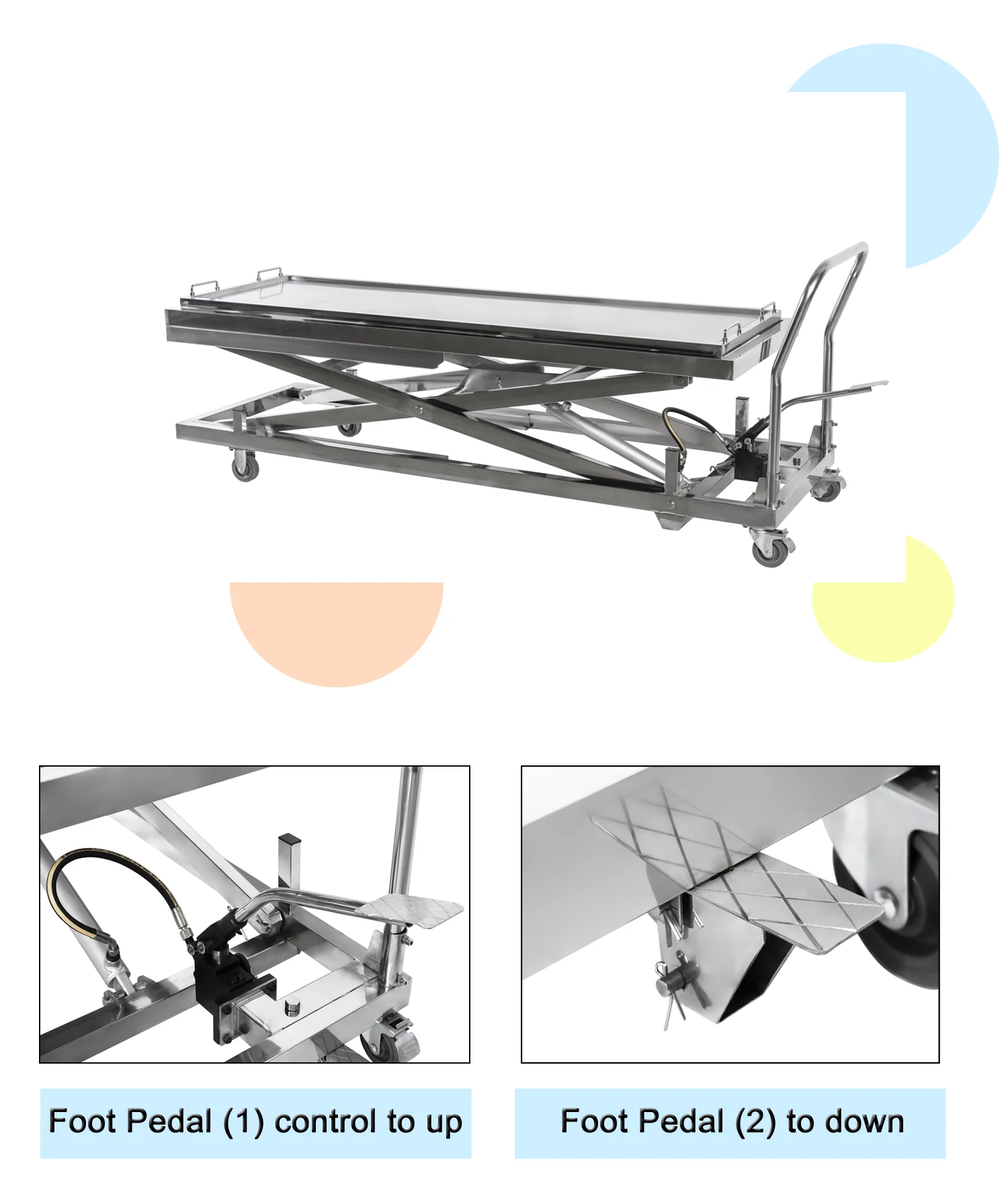 Cadaver Body Lift Mortuary Trolley - Efficient Handling