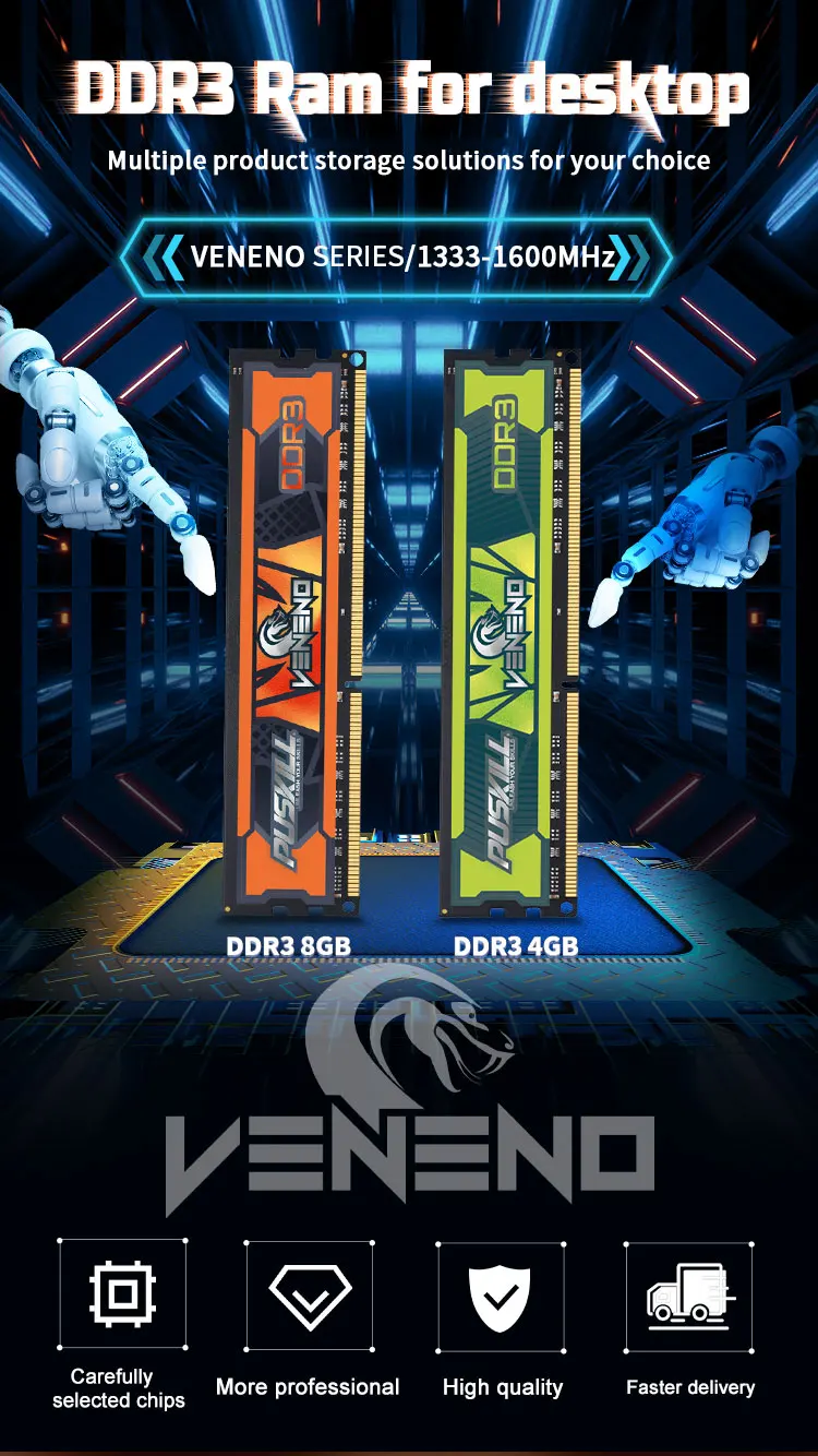 PUSKILL VENENO 4GB & 8GB DDR3 RAM - High Performance Memory