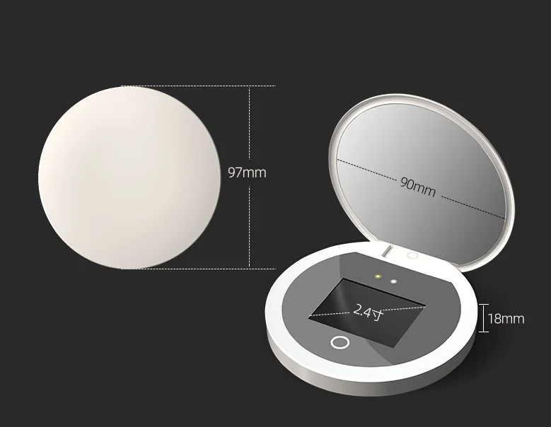 Magic Compact Uv Face Scanner Camera Sunscreen Hand Mirror For ...