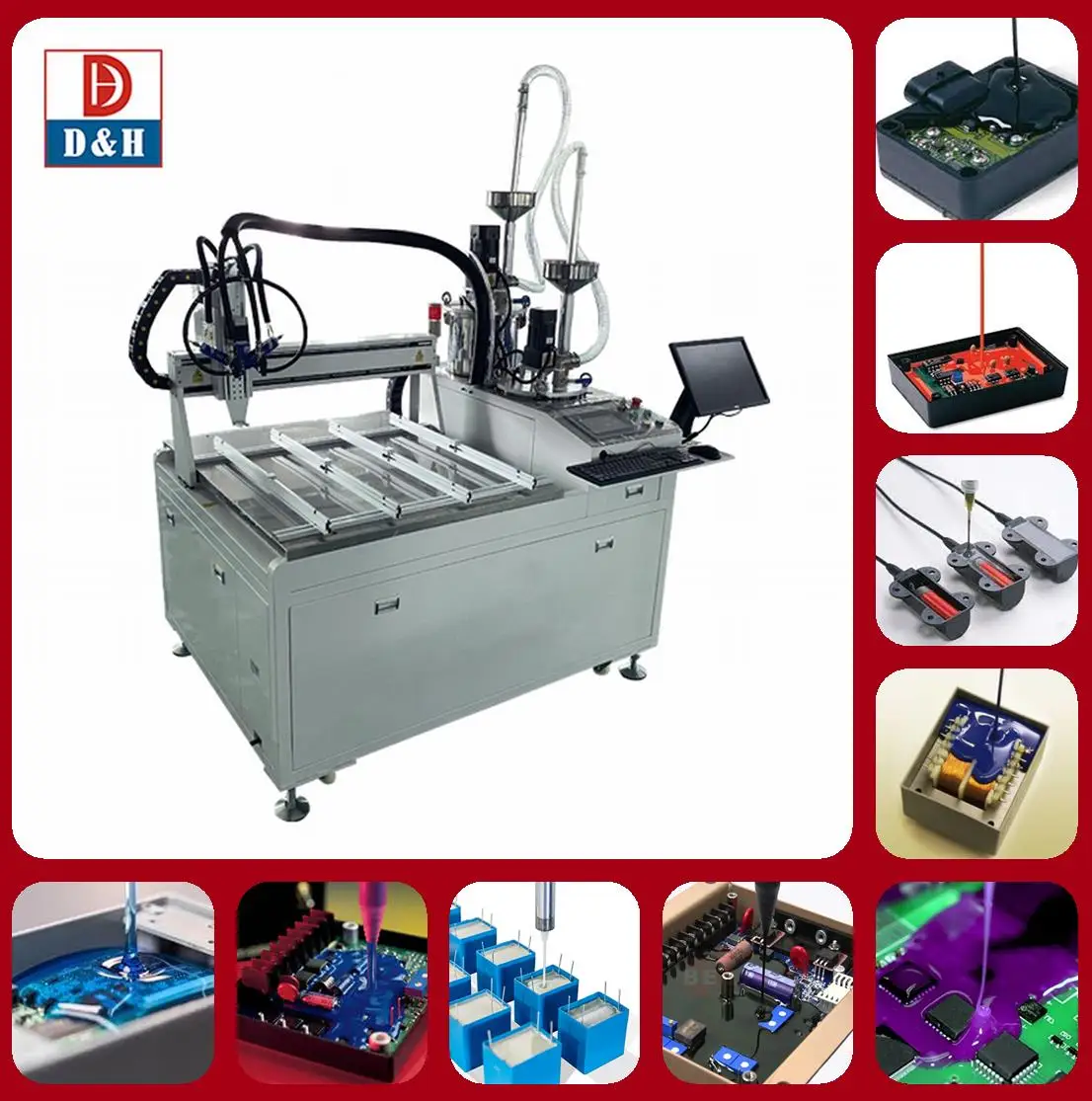 Automatic 3 Axis Liquid Glue Application Machine Glue Potting Machine ...
