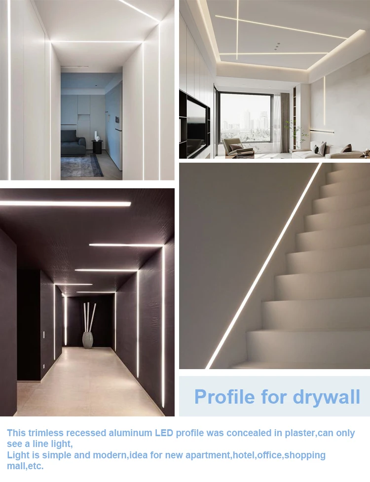 Thinkmax LED Strip Light Ceiling Recessed Extrusion Hosing