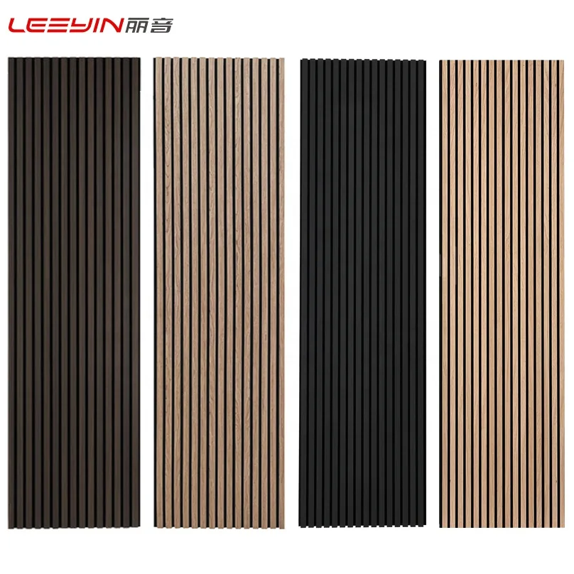 Office Studio Akustik Wooden Slat Wall Panels Sound Proof Wall Panels ...