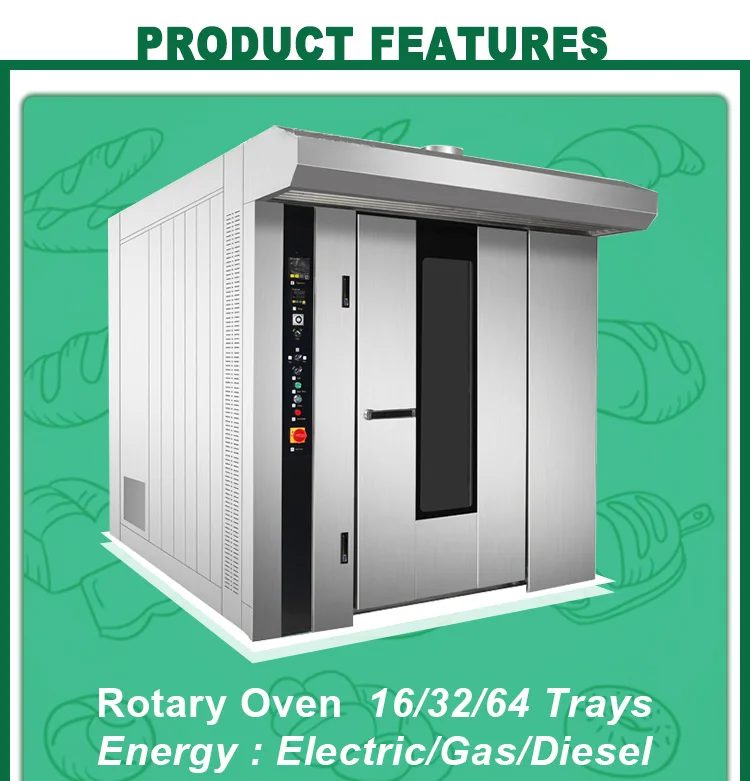 Sunpring 10 Tray Rotary Oven 16 Trays Rotating Oven For Bakery Heater ...