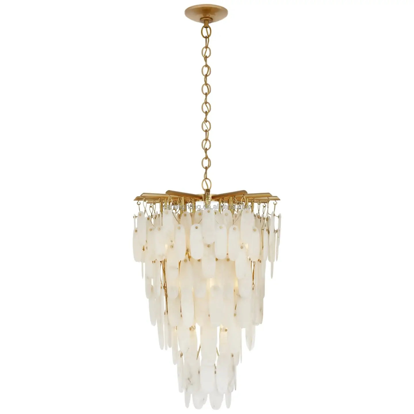 Foyer Entryway High Ceiling Modern Alabaster Waterfall Chandelier ...