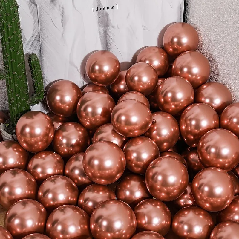 Ballon Giant Metallic Silver Gold Globos Ballons Inflatable Latex ...