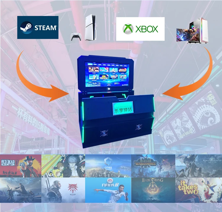 2 Players 4K Arcade Game Console Commercial Coin Operated PC Wooden Box ...