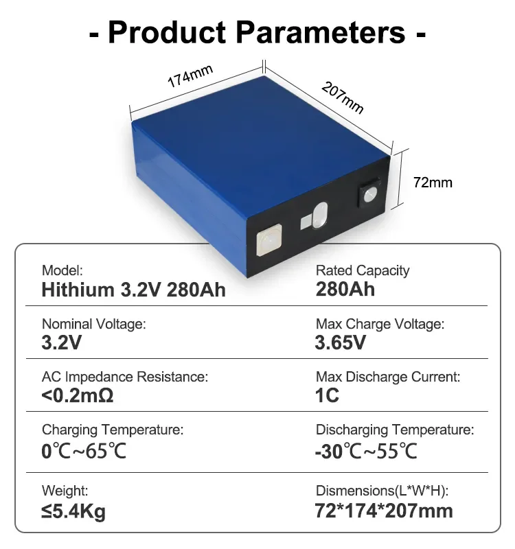 Starmax 10000 Cycle Life Hithium 3.2v 280ah Lifepo4 Battery Prismatic ...
