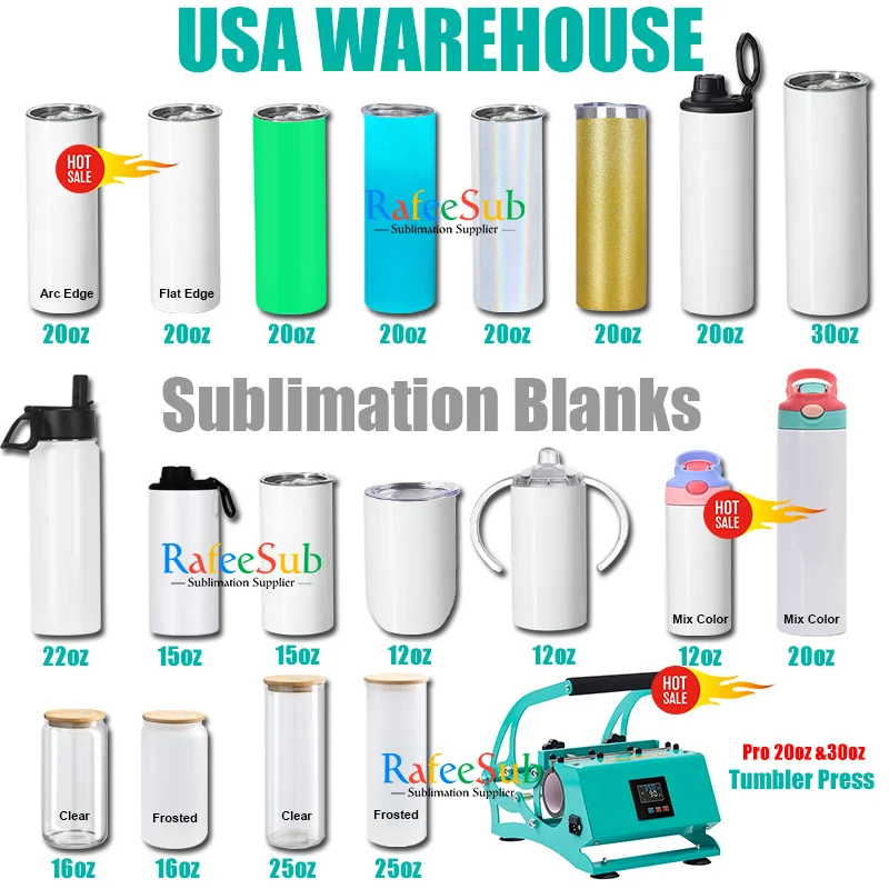 Usa Warehouse 20oz 20 Oz Leak Proof Dual Lids Skinny Straight Stainless ...