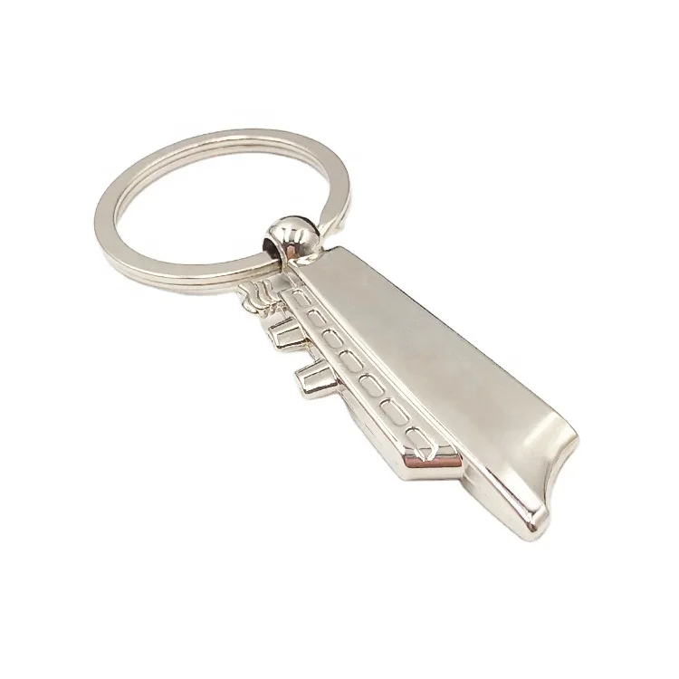 Creative Metal Blank 3d Mini Boats Cargo Ship Keyring Cruise Ship Shape ...