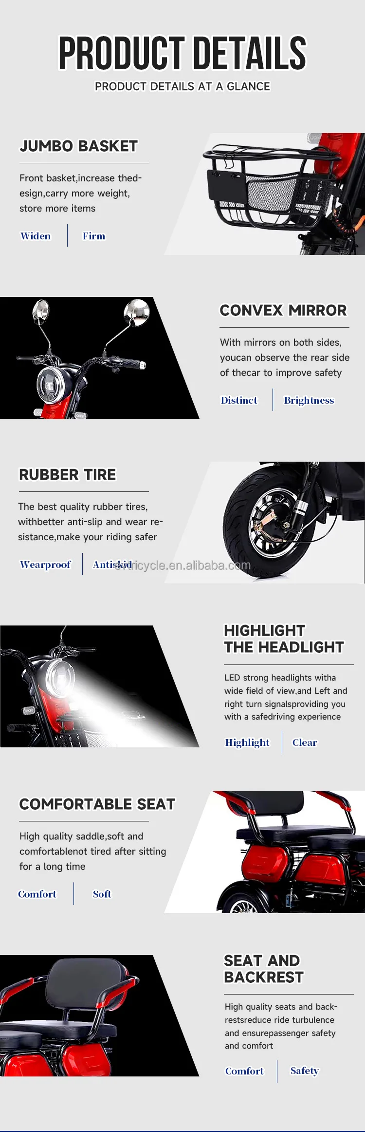 China-Made Fat Tire Electric Tricycle for 2 Passengers - 48V Three ...