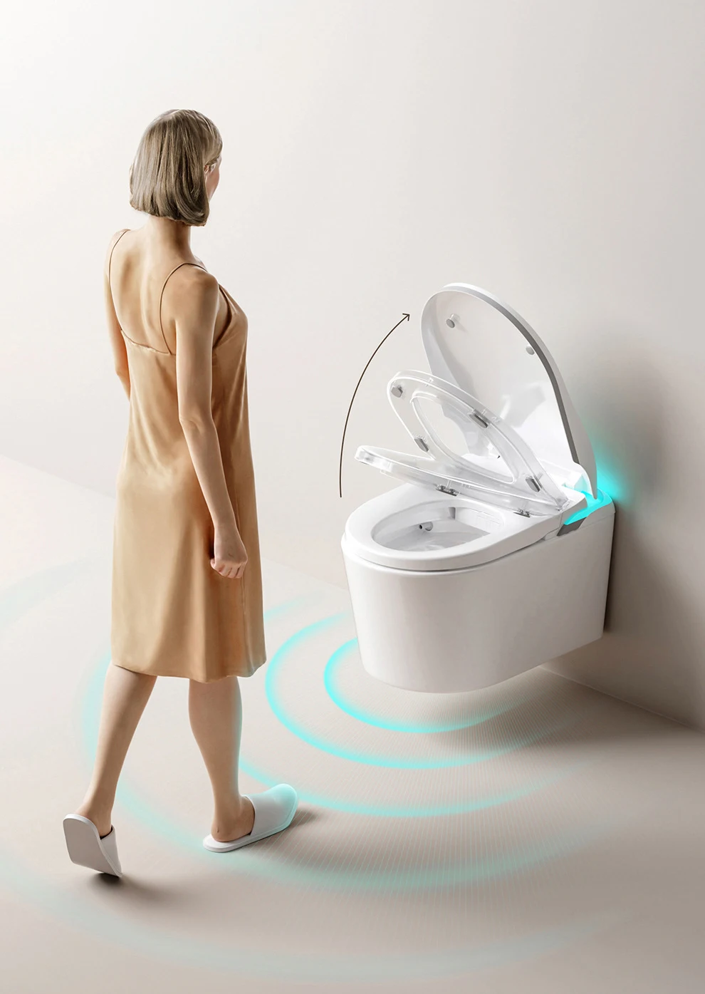 Ovs Sanitary Wares Automatic Bidet One Piece Toilet Modern Bathroom ...