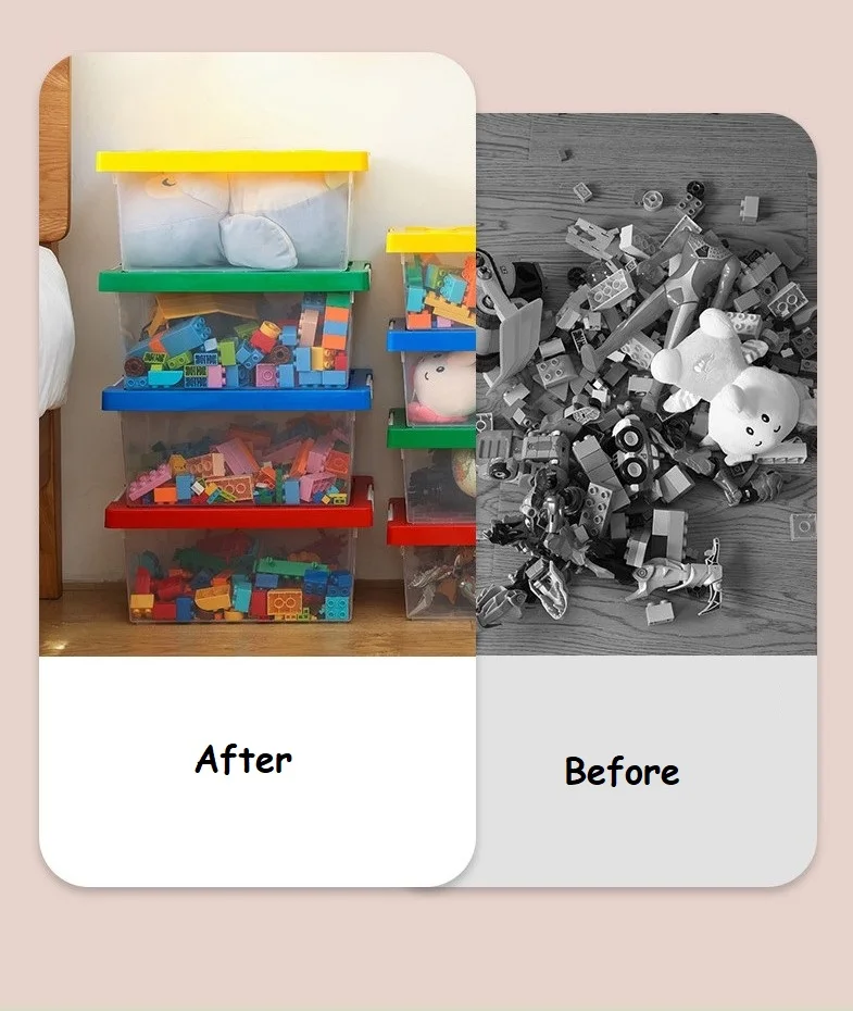 Stackable Plastic Storage Containers for Kids - Sanyu Midou