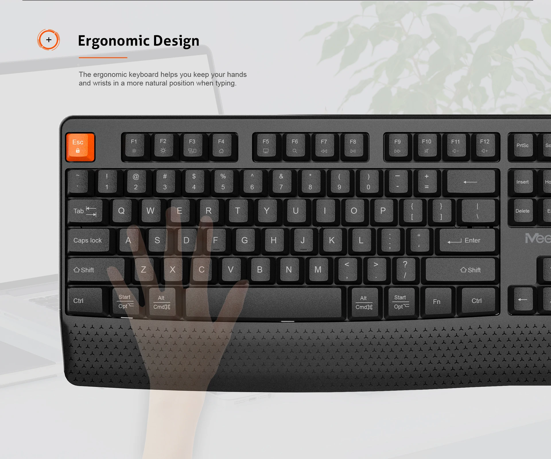 Meetion C4130 Wireless Keyboard Mouse Combo - Ergonomic & Versatile