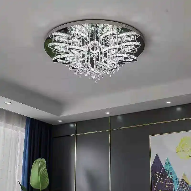 Modern New Design Chandeliers Pendant Lights Dimmable Lustre K9 Cristal ...