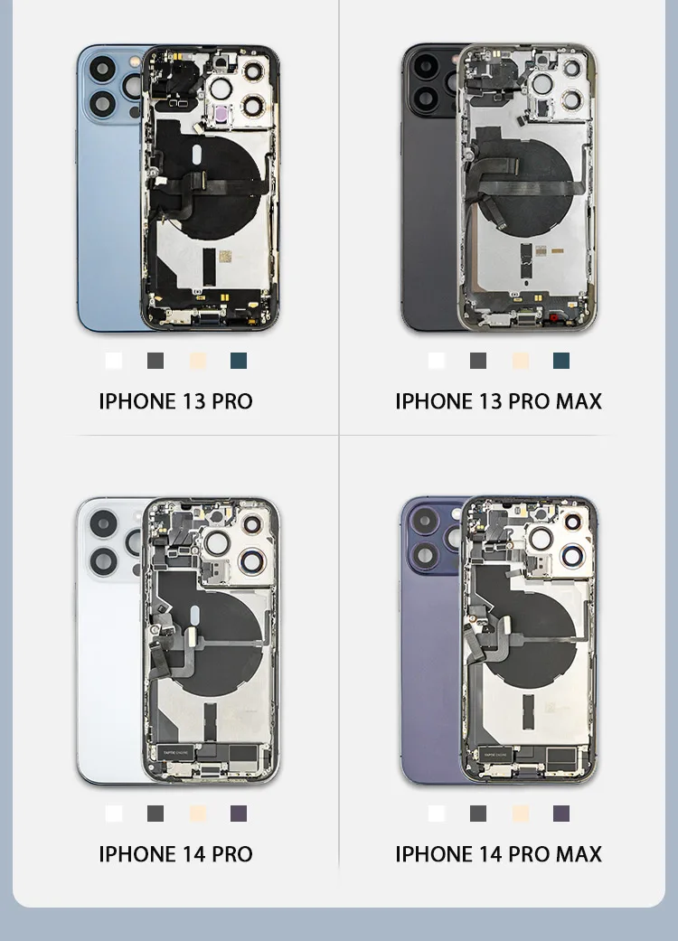 Full Housing Assembly Complete Back Housing Middle Frame Case Rear Back ...