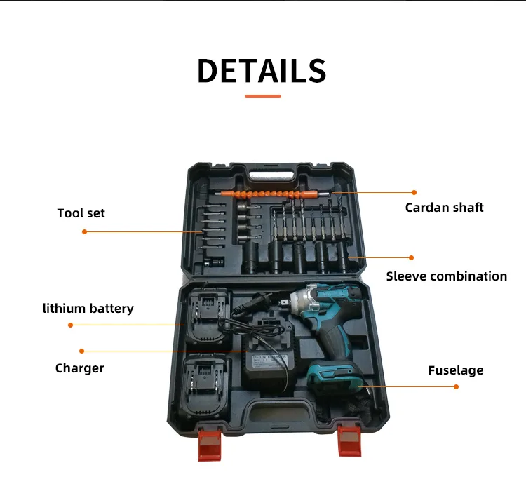 Cordless Impact Wrench Cordless Impact Wrench Heavy Duty 20v Cordless Brushless Electric Battery ...