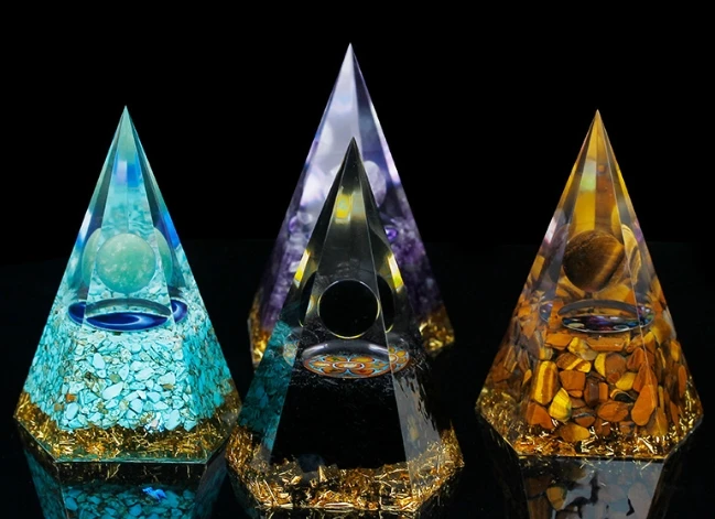 Orgone Pyramid Of Positive Energy,Amethyst Chakra Orgone Pyramid ...