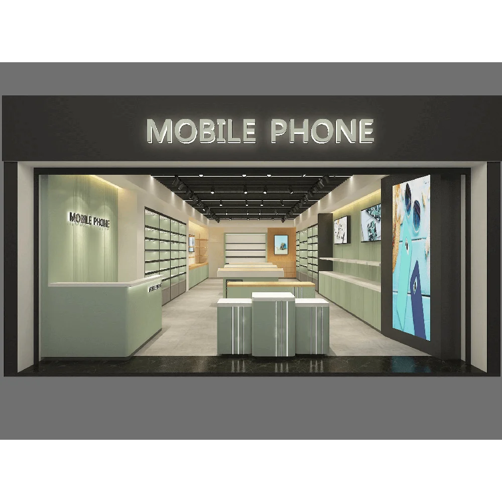Custom Mobile Phone Shop Interior Counter Design For Mobile Shop ...