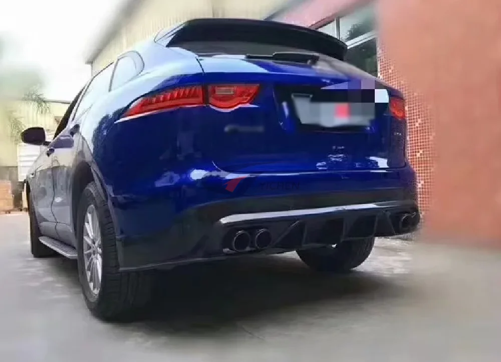 For 2015-2018 Jaguar F-pace Rear Bumper Carbon Fiber Rear Diffuser ...