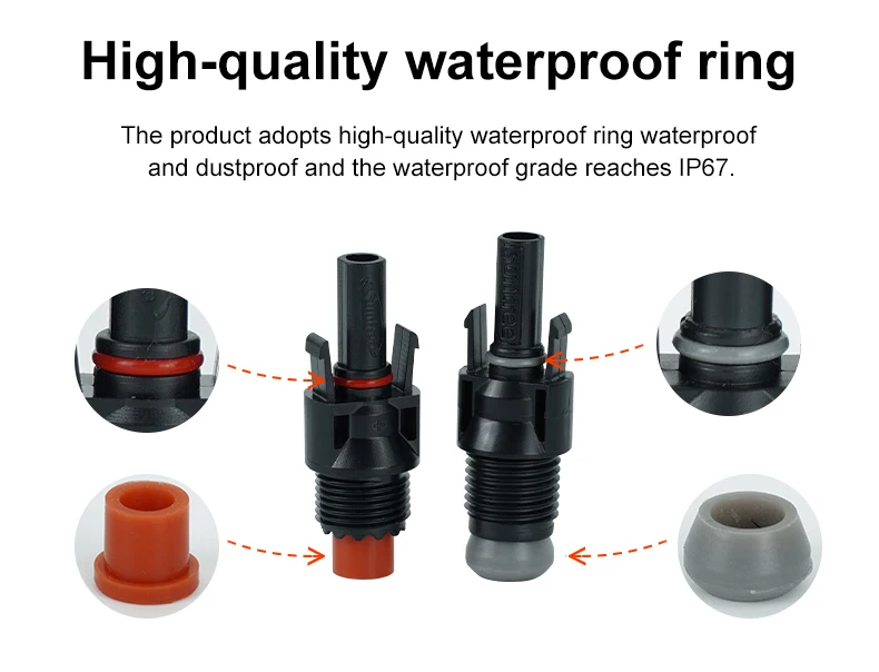 Suntree Pv Solar Plug Smc4 Connector Waterproof 4mm 6mm 10mm 2-1 3-1 4 ...