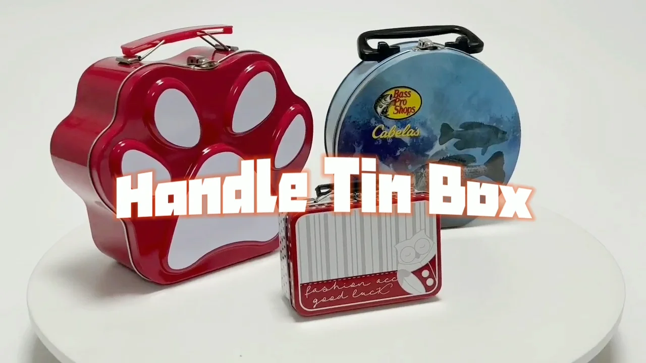 Custom Design Printing Cute Handle Tin Box Character Lunchbox Metal ...