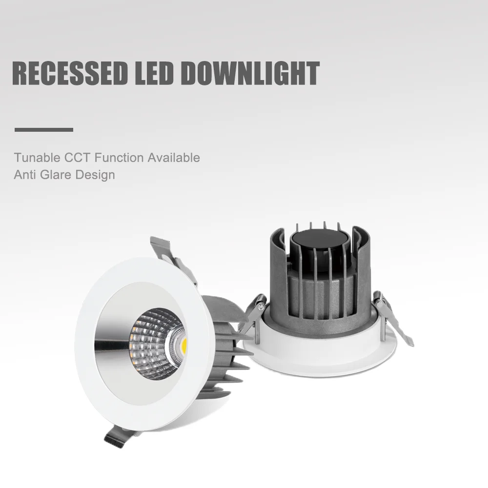 High Power Indoor 15w 40w 50w Gold Reflector Cob Recessed Round Room ...