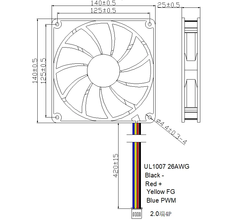 Noctua Silent Fan 140x140x25mm - Efficient Industrial Cooling