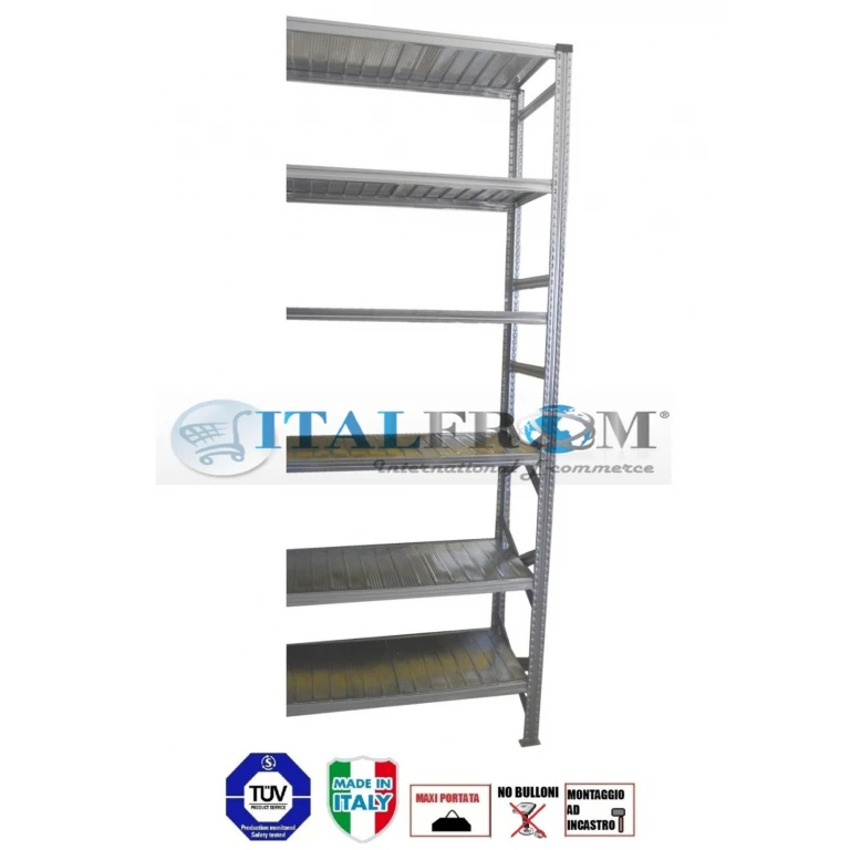 Z Continuous Module Galvanized Warehouse Shelving 5-Layer H 350 cm W ...